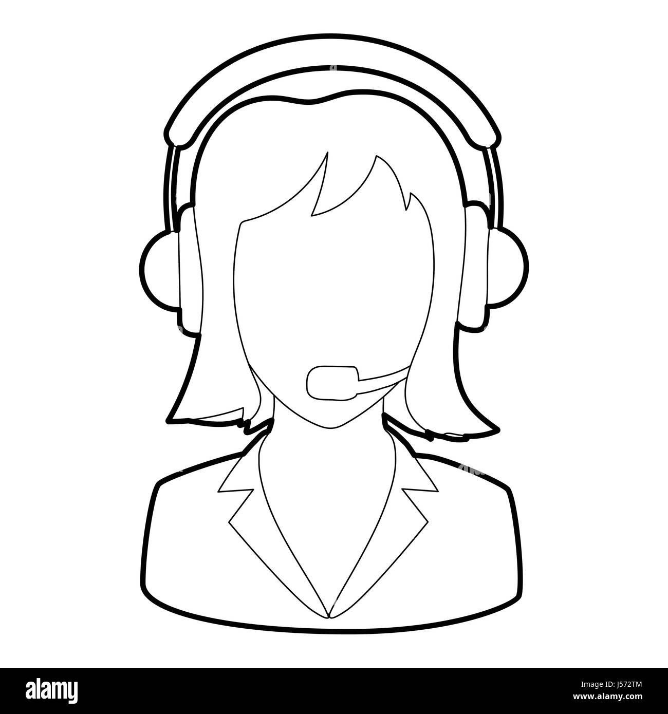 Wifi headset icon outline Cut Out Stock Images & Pictures - Alamy