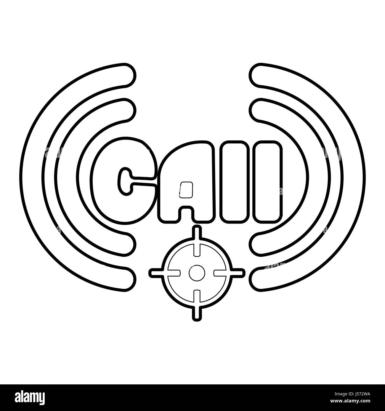 Call icon, outline style Stock Vector Image & Art - Alamy