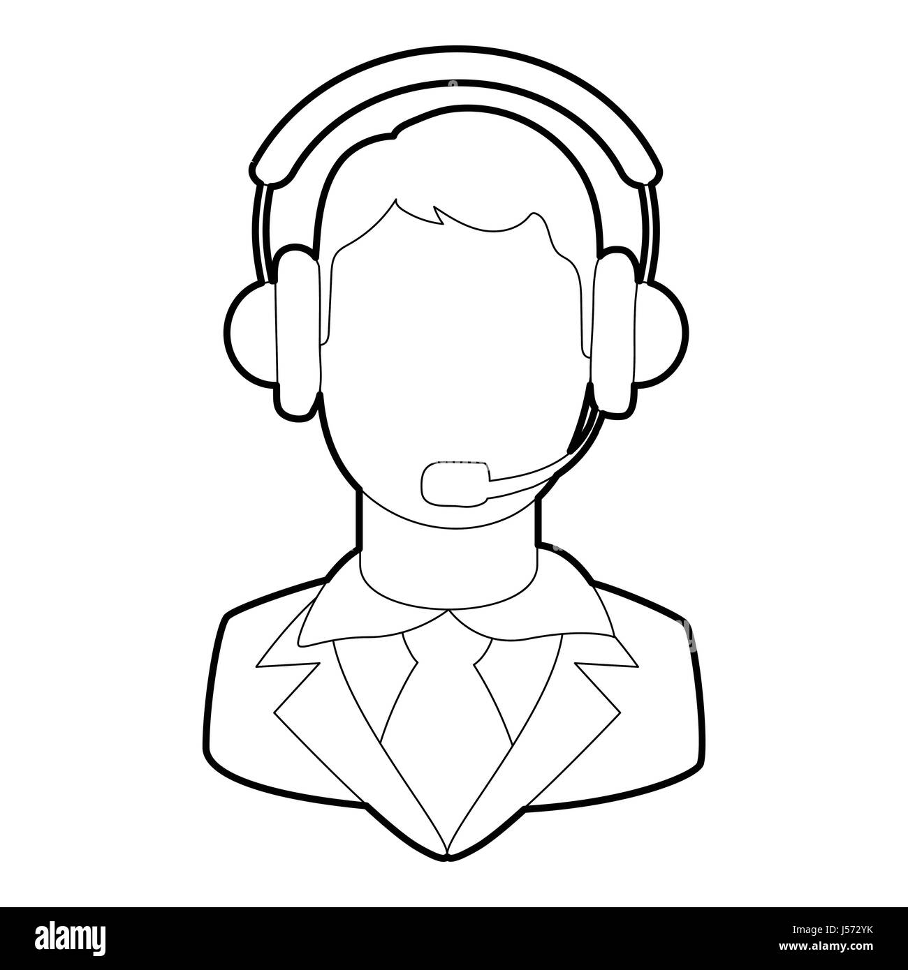 Operator icon, outline style Stock Vector Image & Art - Alamy