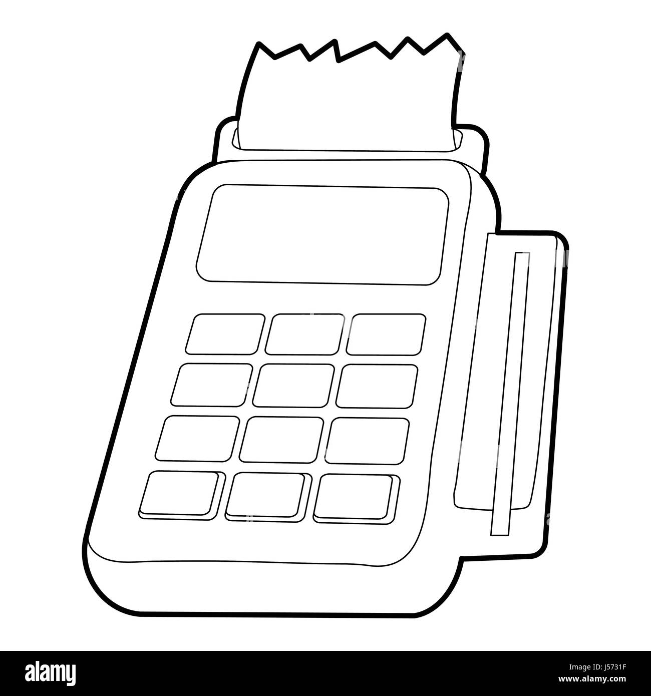 Card reader icon, outline style Stock Vector Image & Art - Alamy