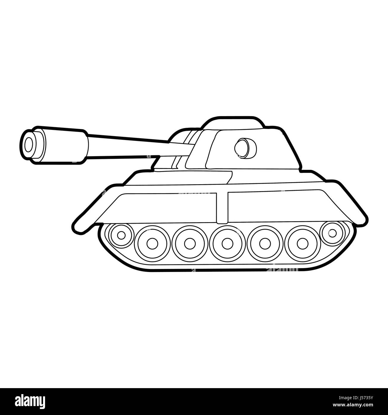 Tank icon, outline style Stock Vector Image & Art - Alamy