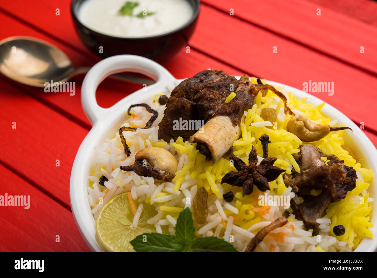 kashmiri Mutton Gosht Biryani / Lamb Biryani / Mutton Biryani served ...