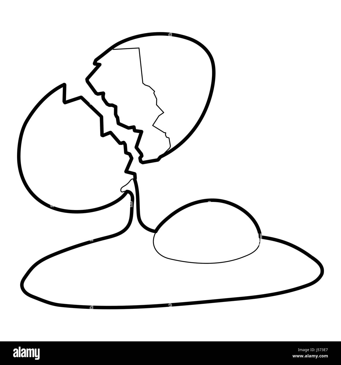 Egg icon, outline style Stock Vector Image & Art - Alamy