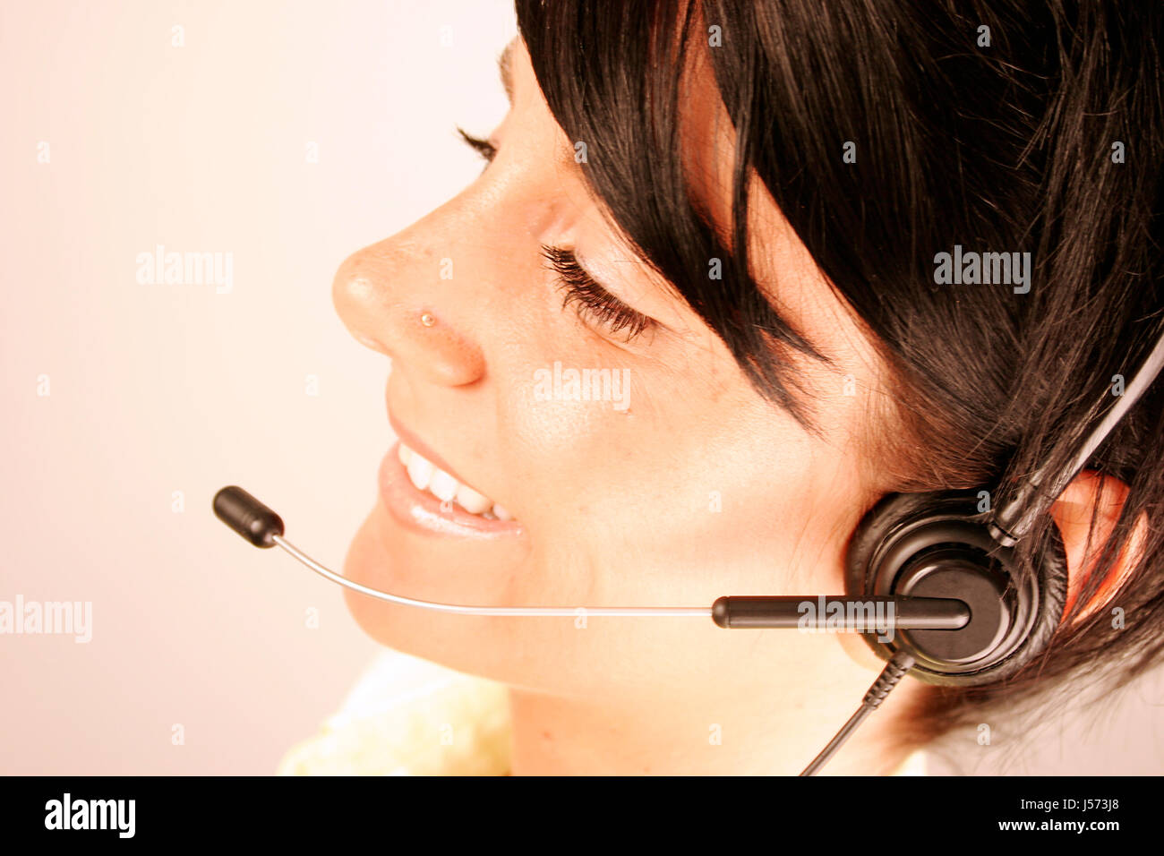 call center girl 1 Stock Photo - Alamy