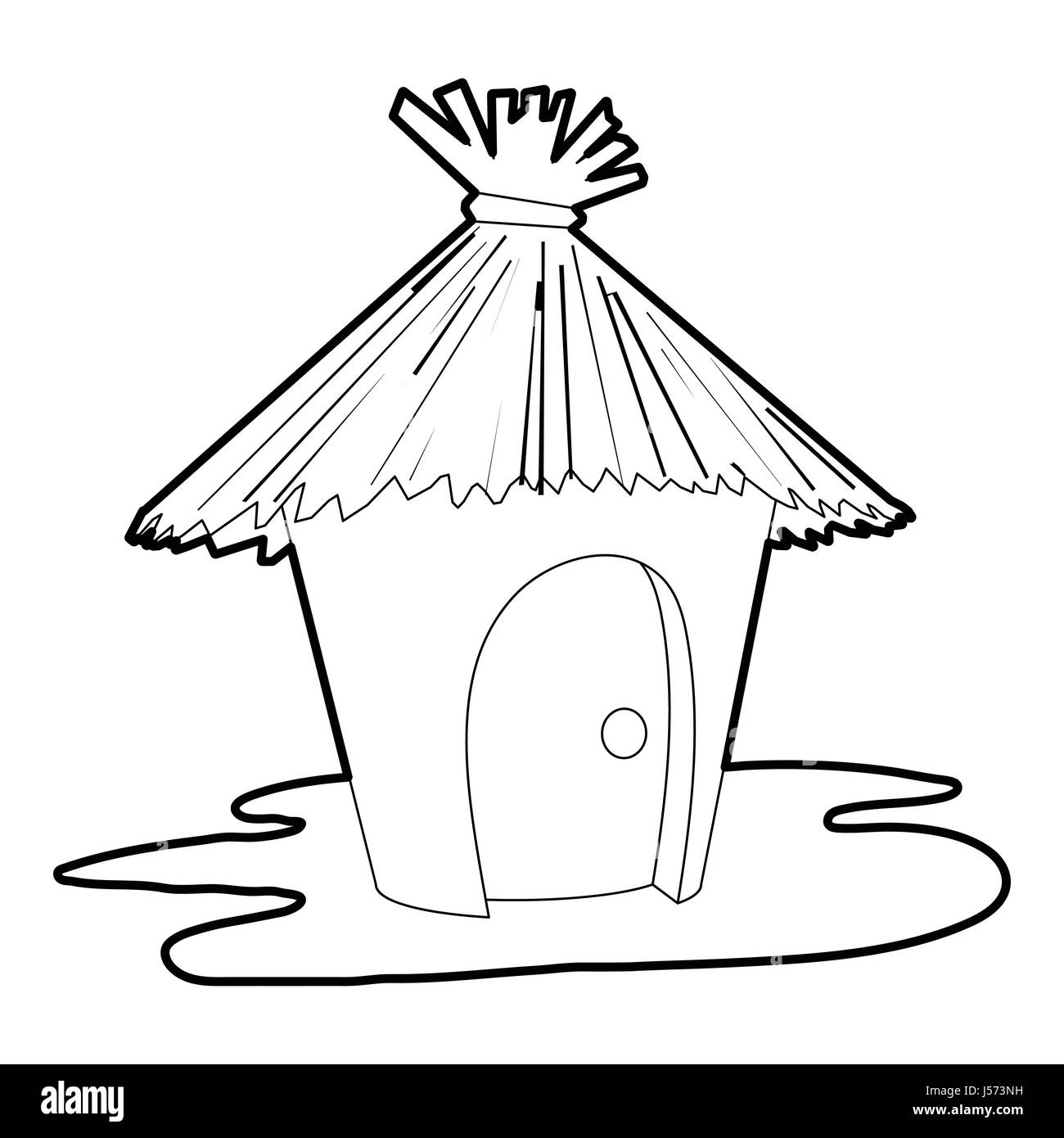 Hut icon, outline style Stock Vector Image & Art - Alamy
