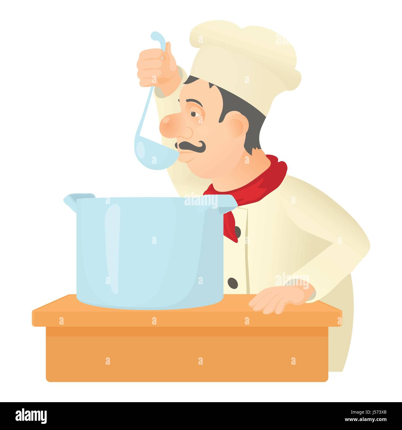 Male chef saucepan cooking Stock Vector Images - Alamy