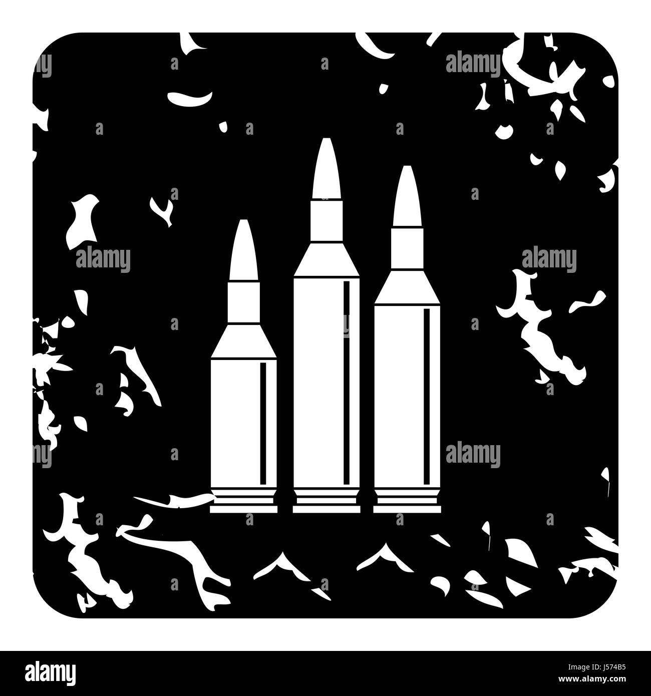 Bullets icon, grunge style Stock Vector Image & Art - Alamy