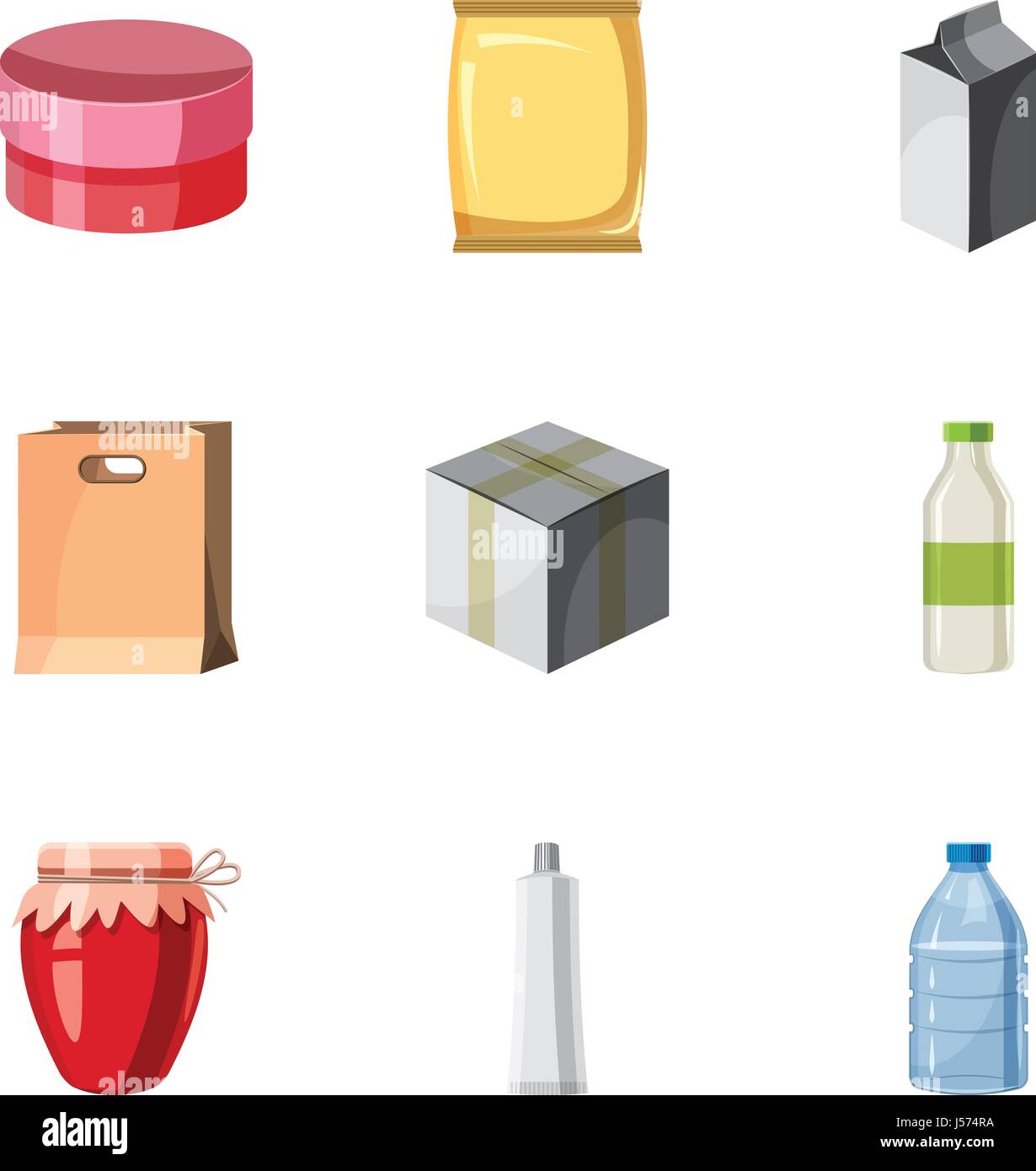 Container icons set, cartoon style Stock Vector Image & Art - Alamy