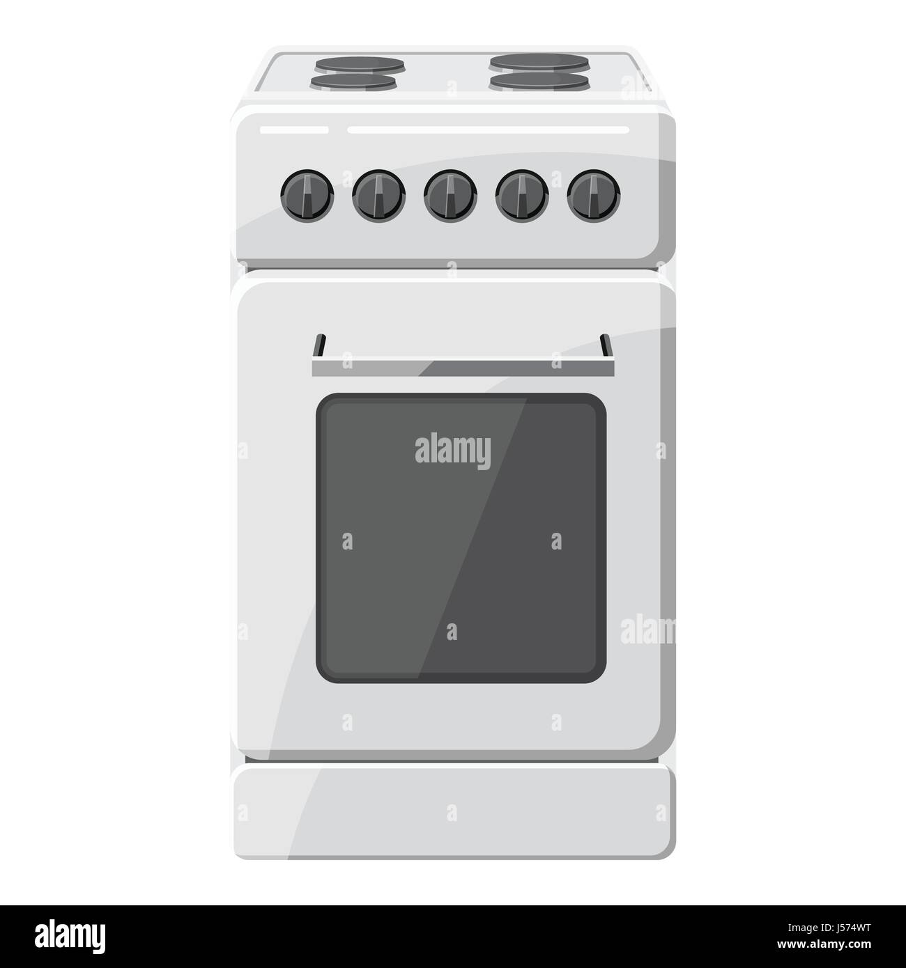 Electric stove monochrome Stock Vector Images - Alamy
