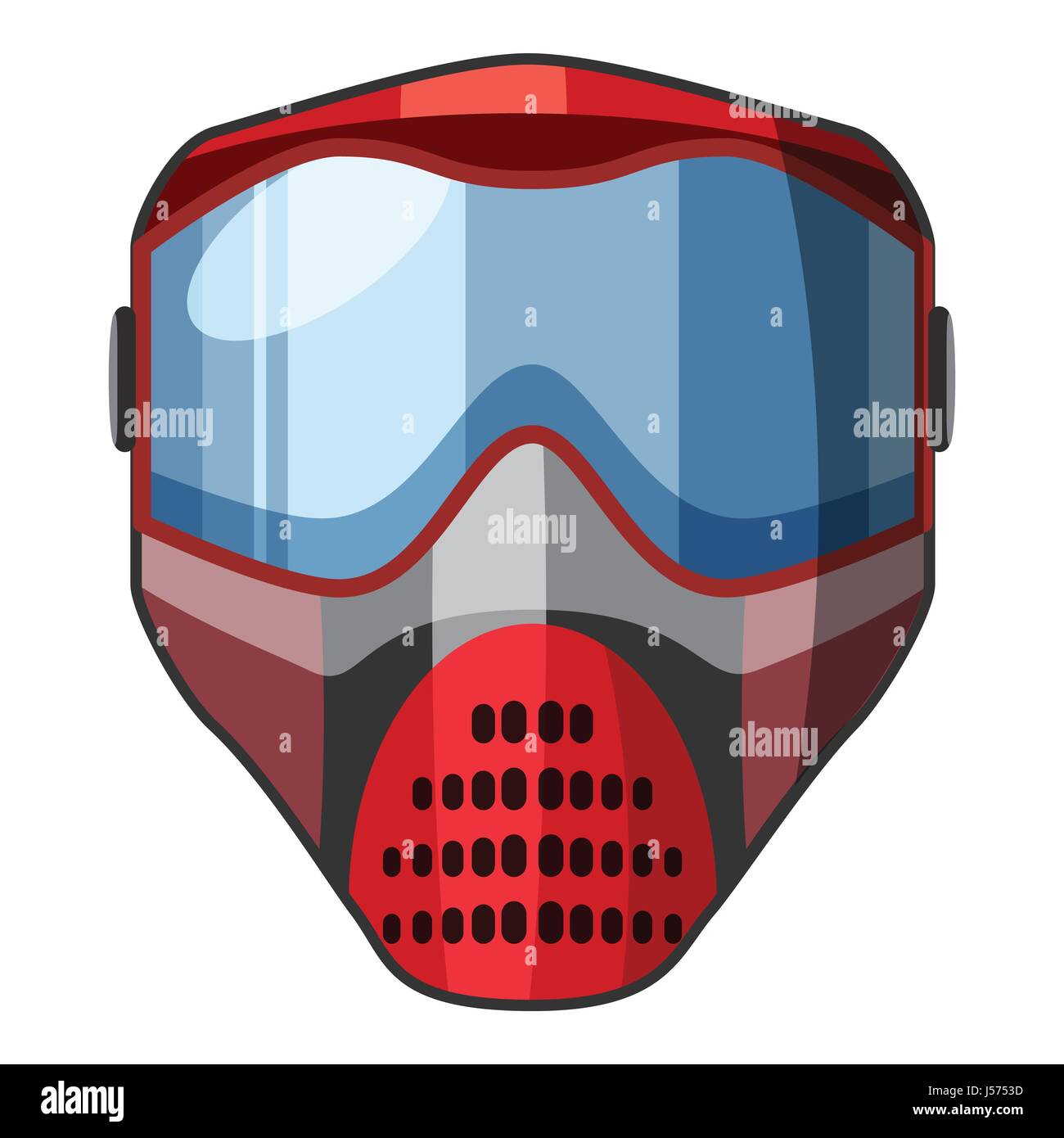 Red mask for paintball icon, cartoon style Stock Vector Image & Art - Alamy