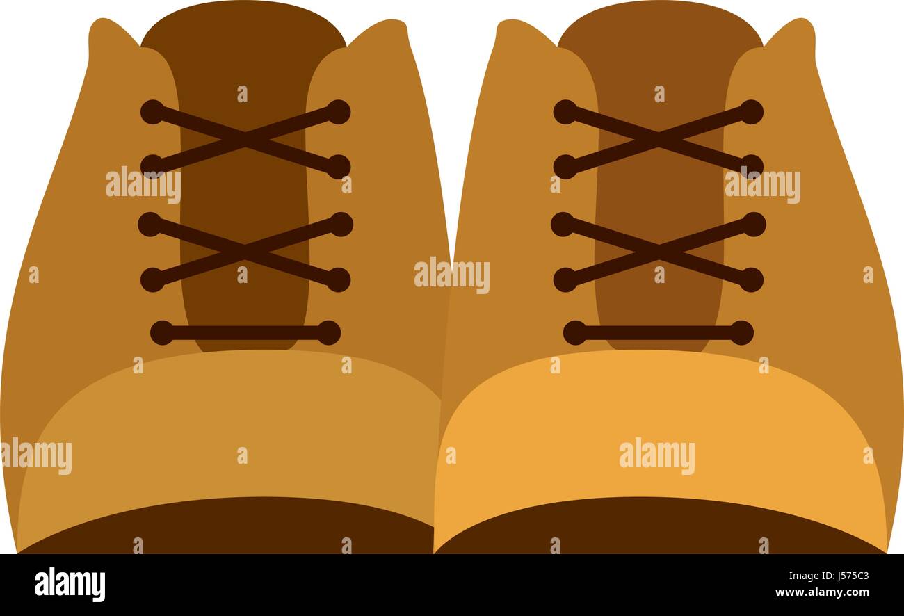 colorful silhouette with pair of worker boots Stock Vector Image & Art ...