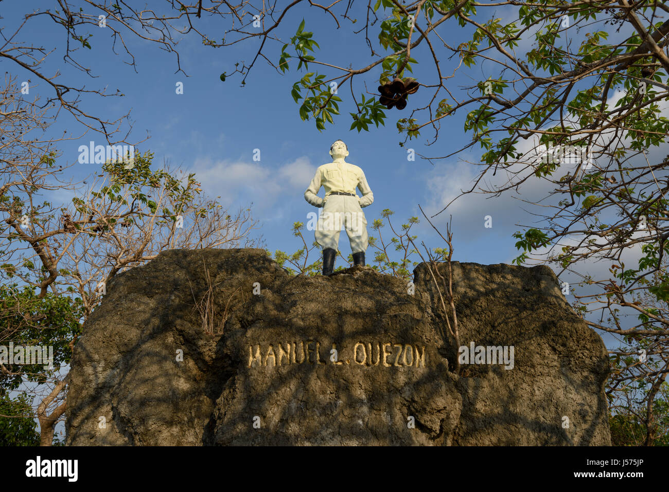 Quezon Island, Philippines - April 11, 2017: Statue of Manuel Quezon on ...
