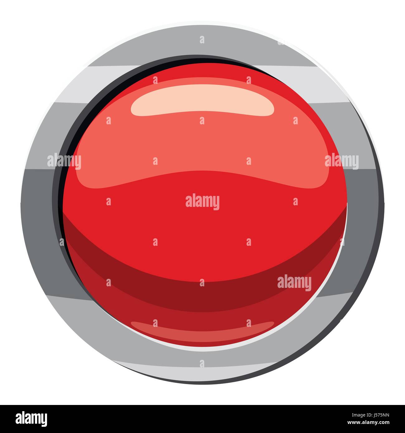 Red button icon, cartoon style Stock Vector Image & Art - Alamy