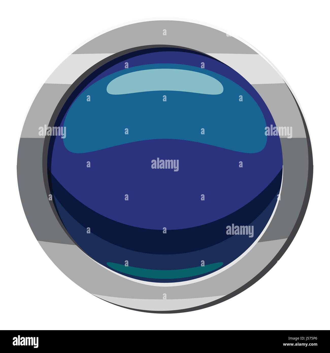 Blue button icon, cartoon style Stock Vector Image & Art - Alamy