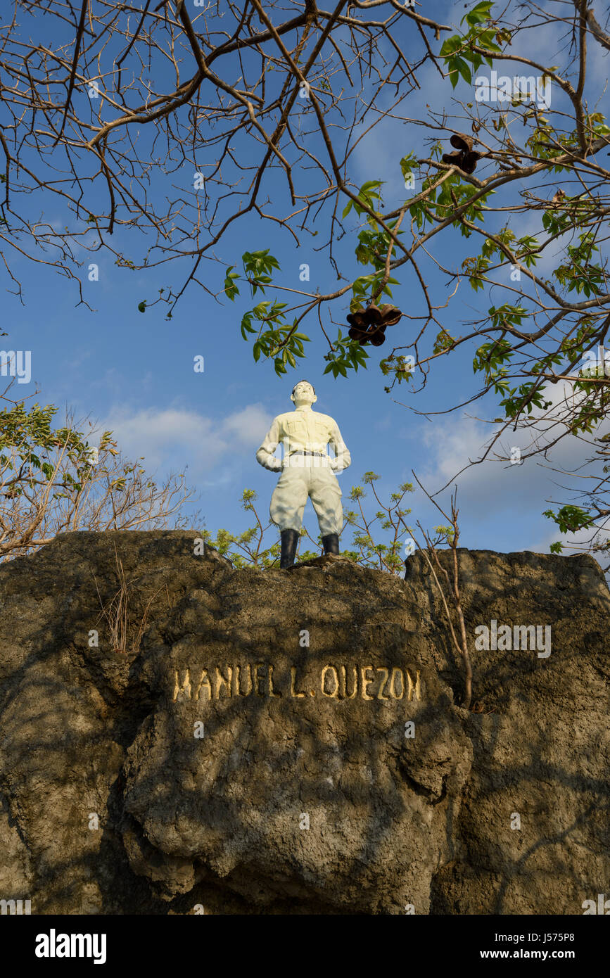 Quezon Island, Philippines - April 11, 2017: Statue of Manuel Quezon on ...