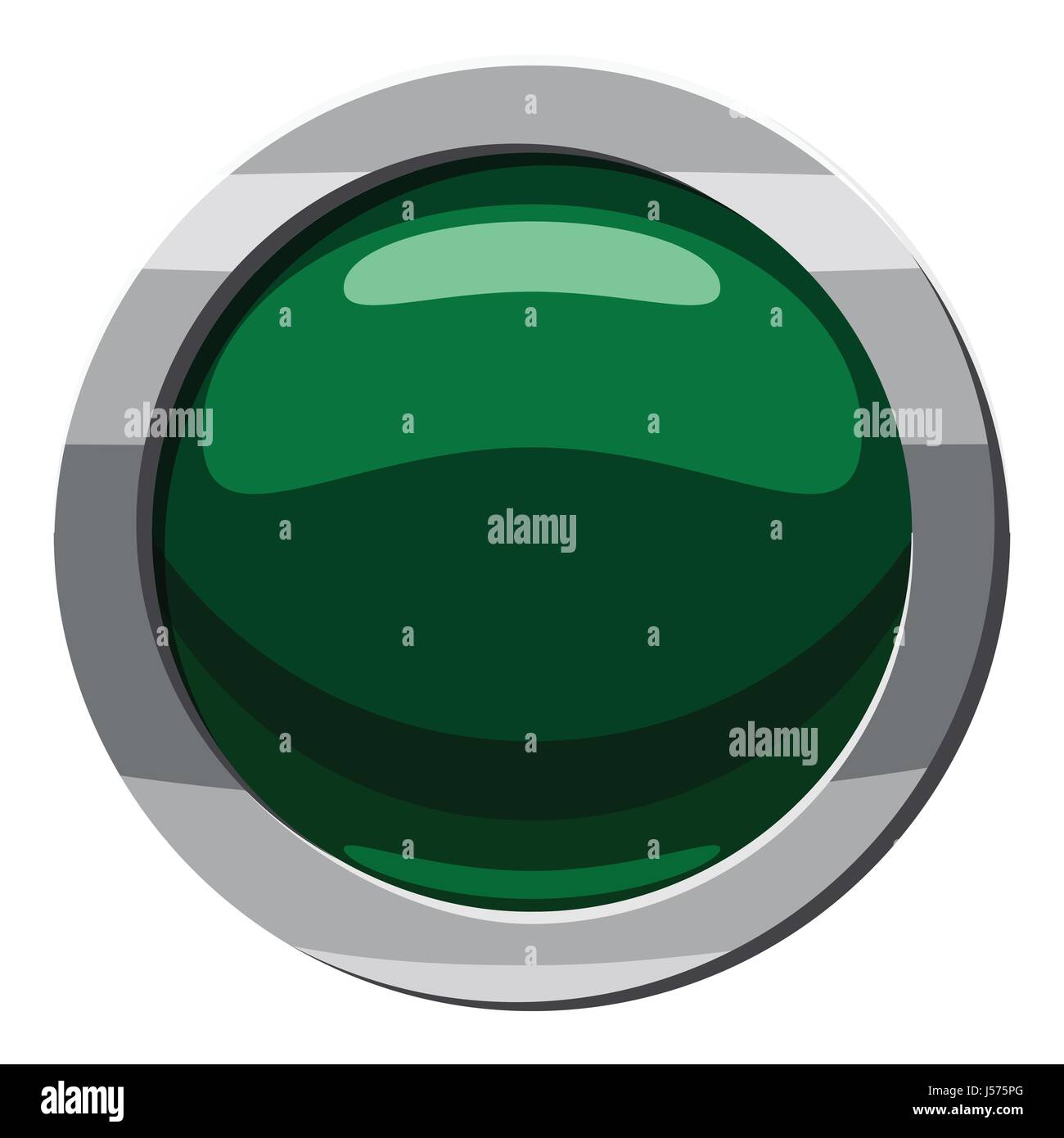 Green button icon, cartoon style Stock Vector Image & Art - Alamy
