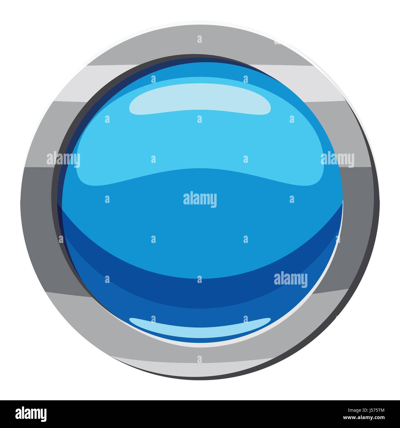 Circle blue button icon, cartoon style Stock Vector Image & Art - Alamy