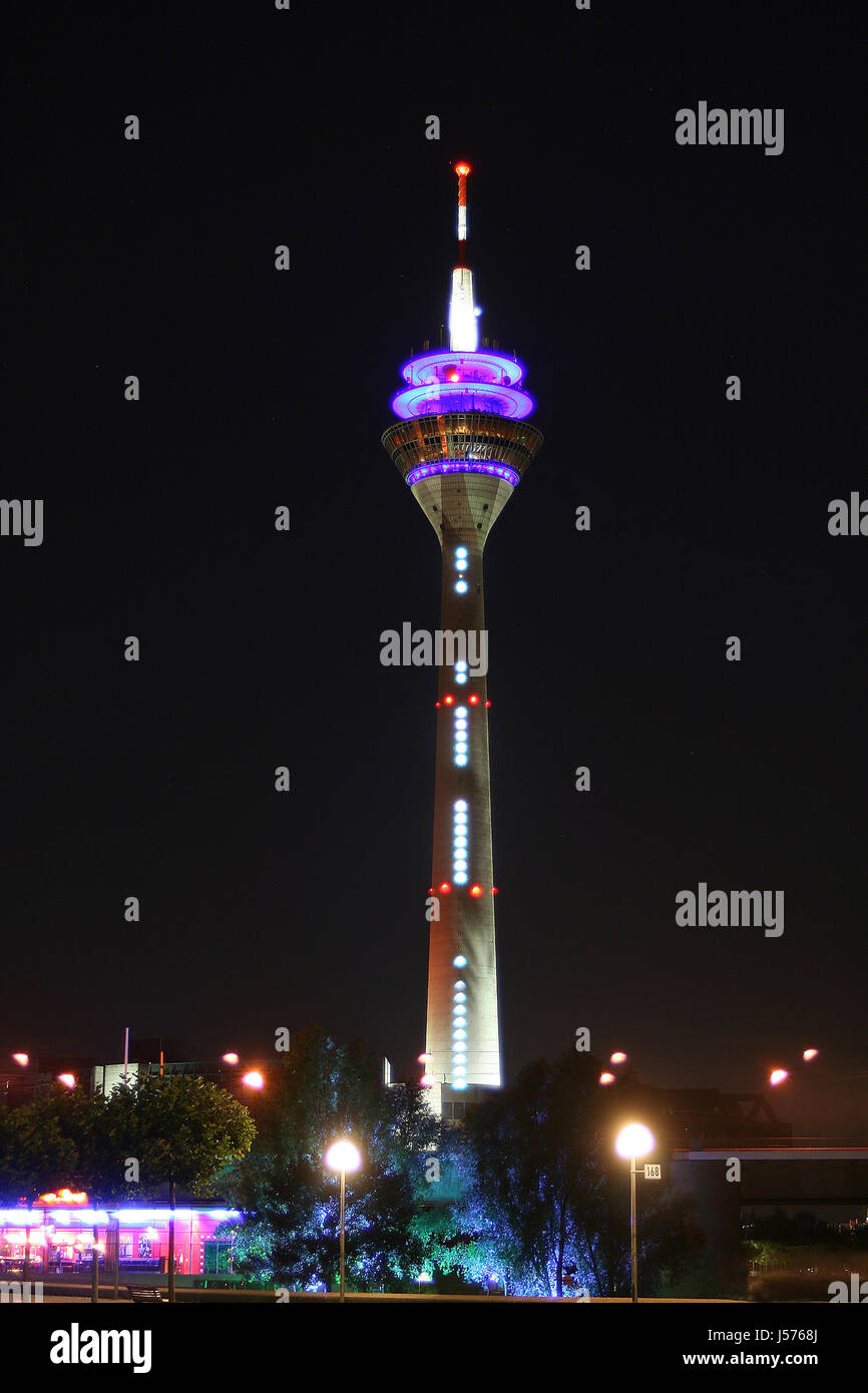 Dusseldorf rheinturm tower clock High Resolution Stock Photography and ...