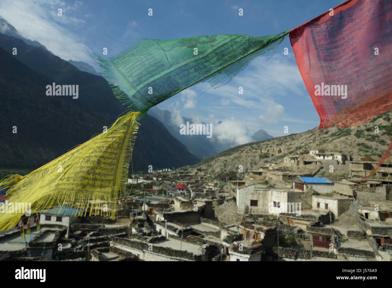 The village of Marpha in Lower Mustang, Nepal. It can be reached by ...