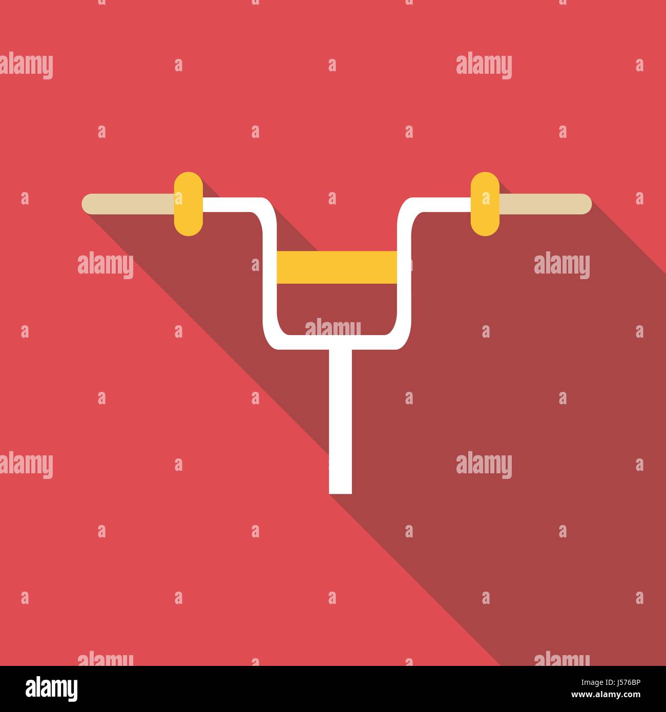 Bicycle handlebar icon, flat style Stock Vector Image & Art - Alamy