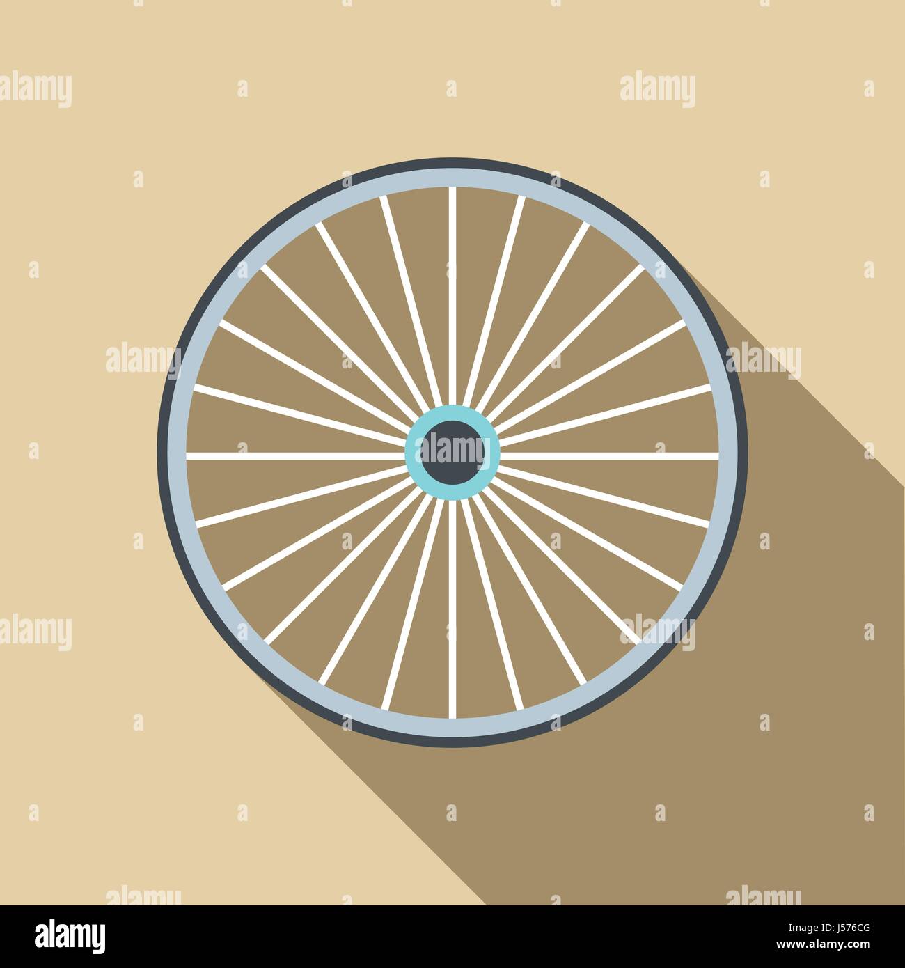Bicycle wheel icon, flat style Stock Vector Image & Art - Alamy