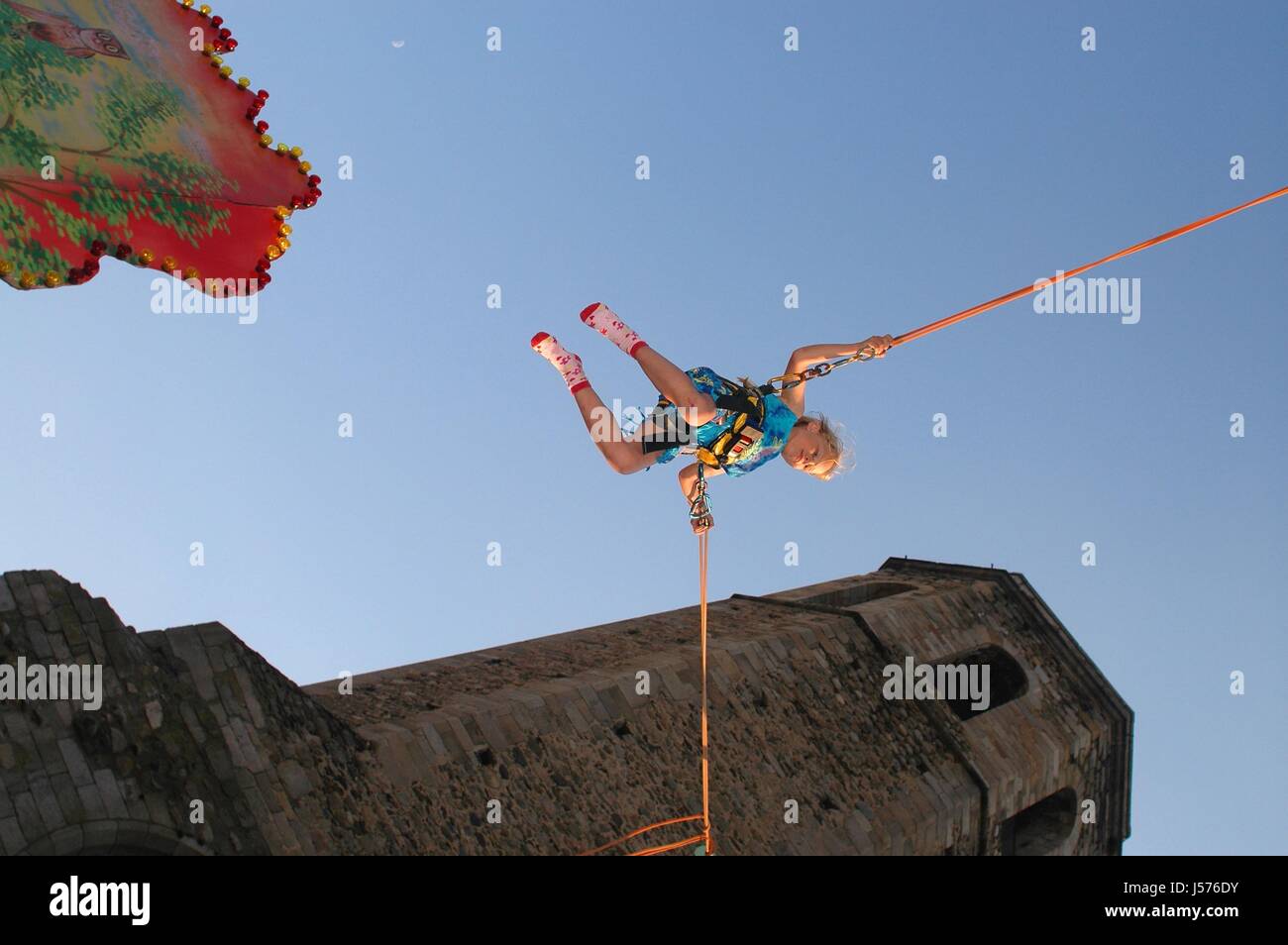 Bungee jump at the fair hi-res stock photography and images - Alamy