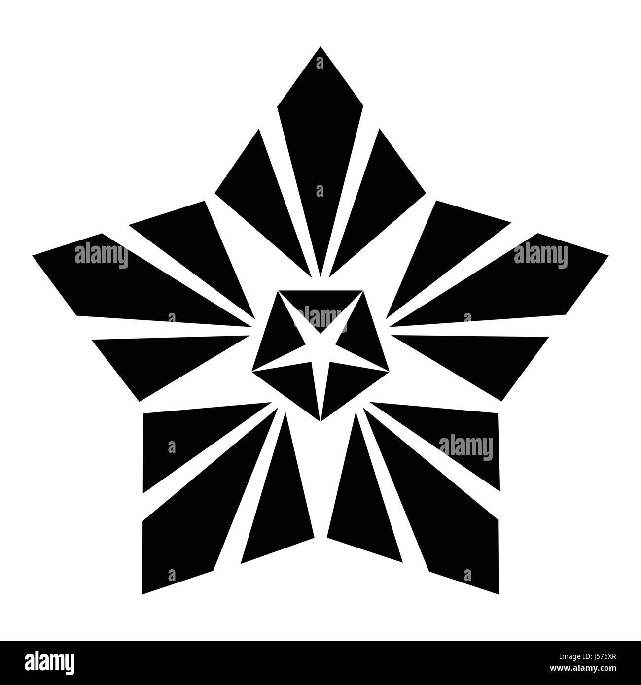 Geometric star icon, simple style Stock Vector Image & Art - Alamy