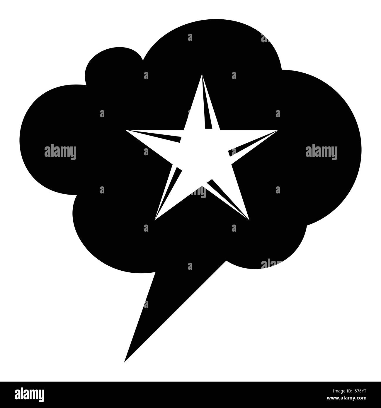 Star bubble speech icon, simple style Stock Vector Image & Art - Alamy