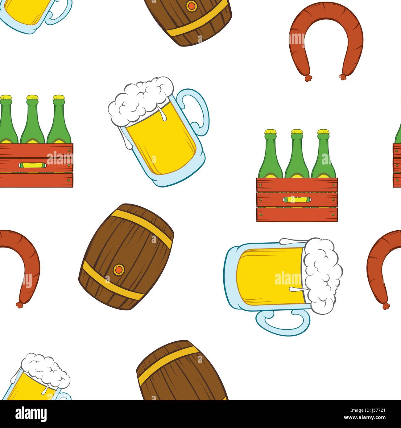 Barley drink pattern, cartoon style Stock Vector Image & Art - Alamy