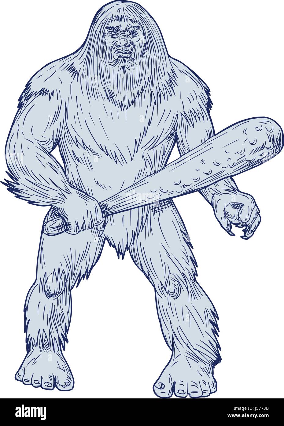 Sasquatch illustration hi-res stock photography and images - Alamy