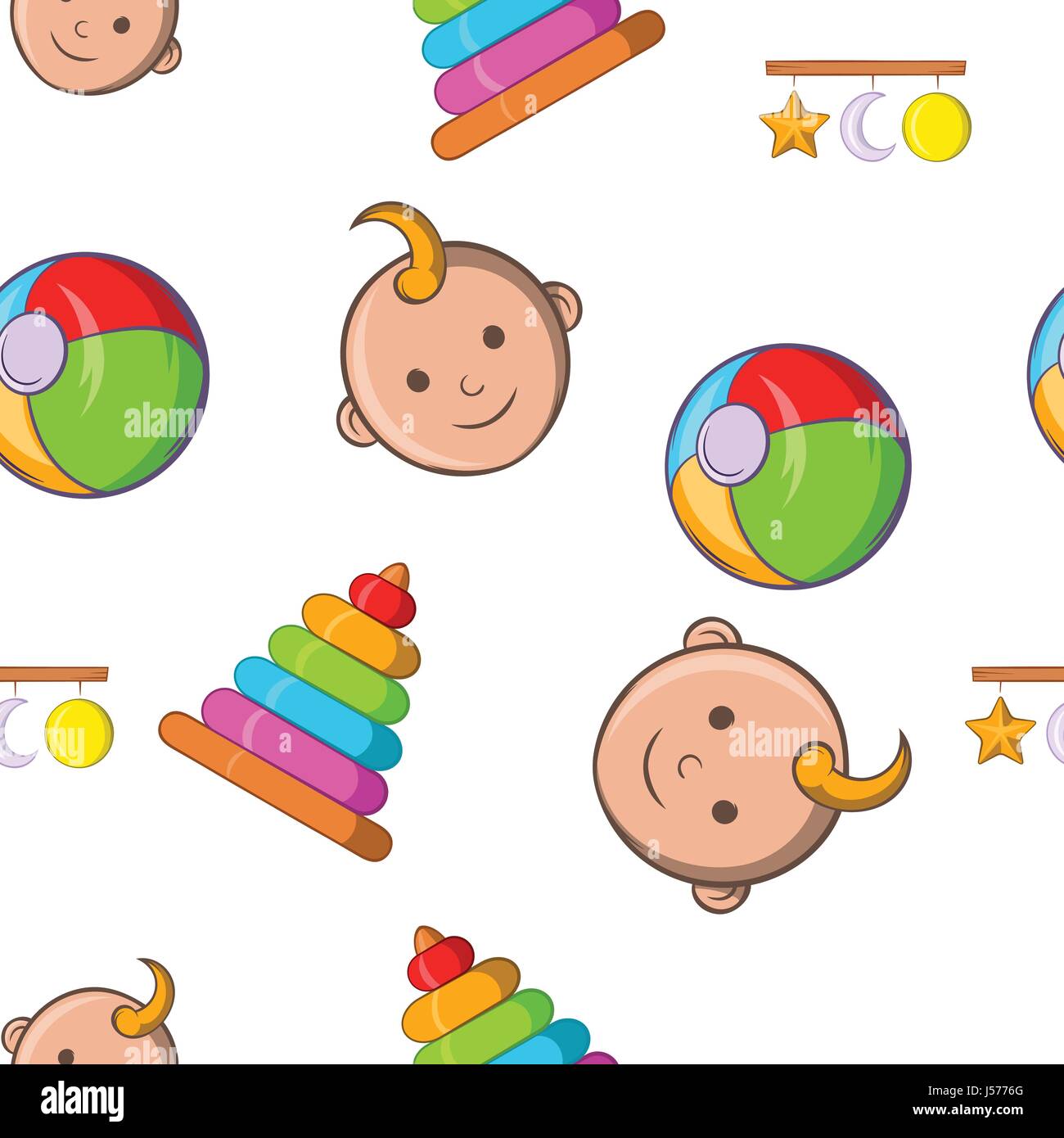 Child pattern, cartoon style Stock Vector Image & Art - Alamy
