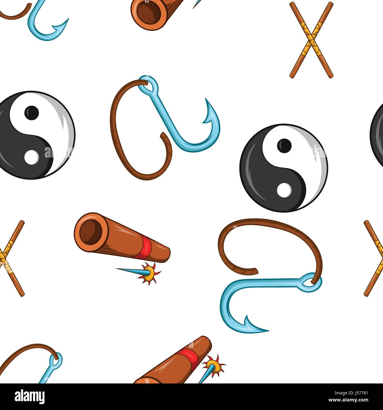 Ninja pattern, cartoon style Stock Vector Image & Art - Alamy