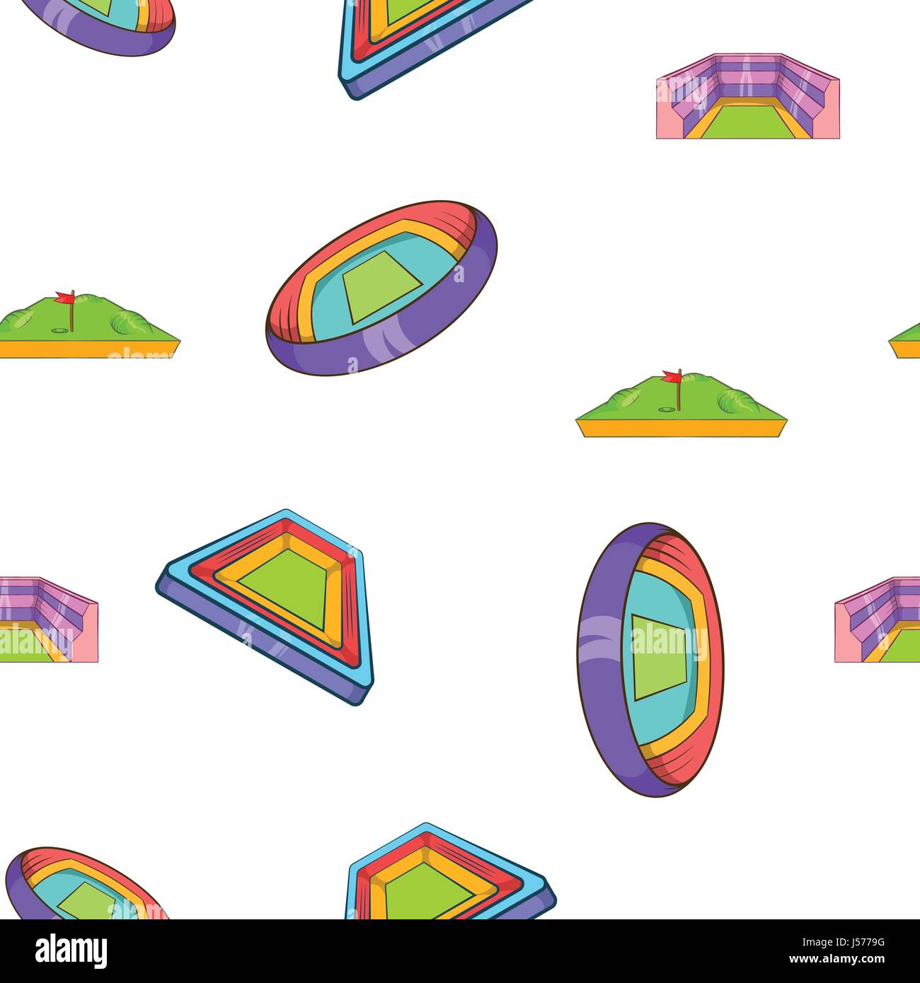Sport stadium pattern, cartoon style Stock Vector Image & Art - Alamy