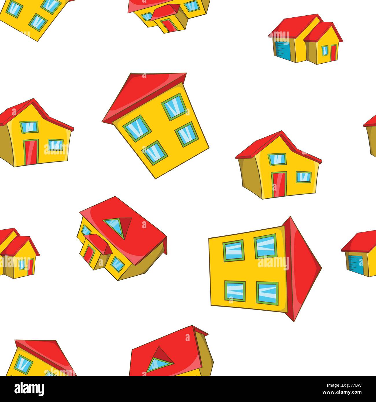 House pattern, cartoon style Stock Vector Image & Art - Alamy