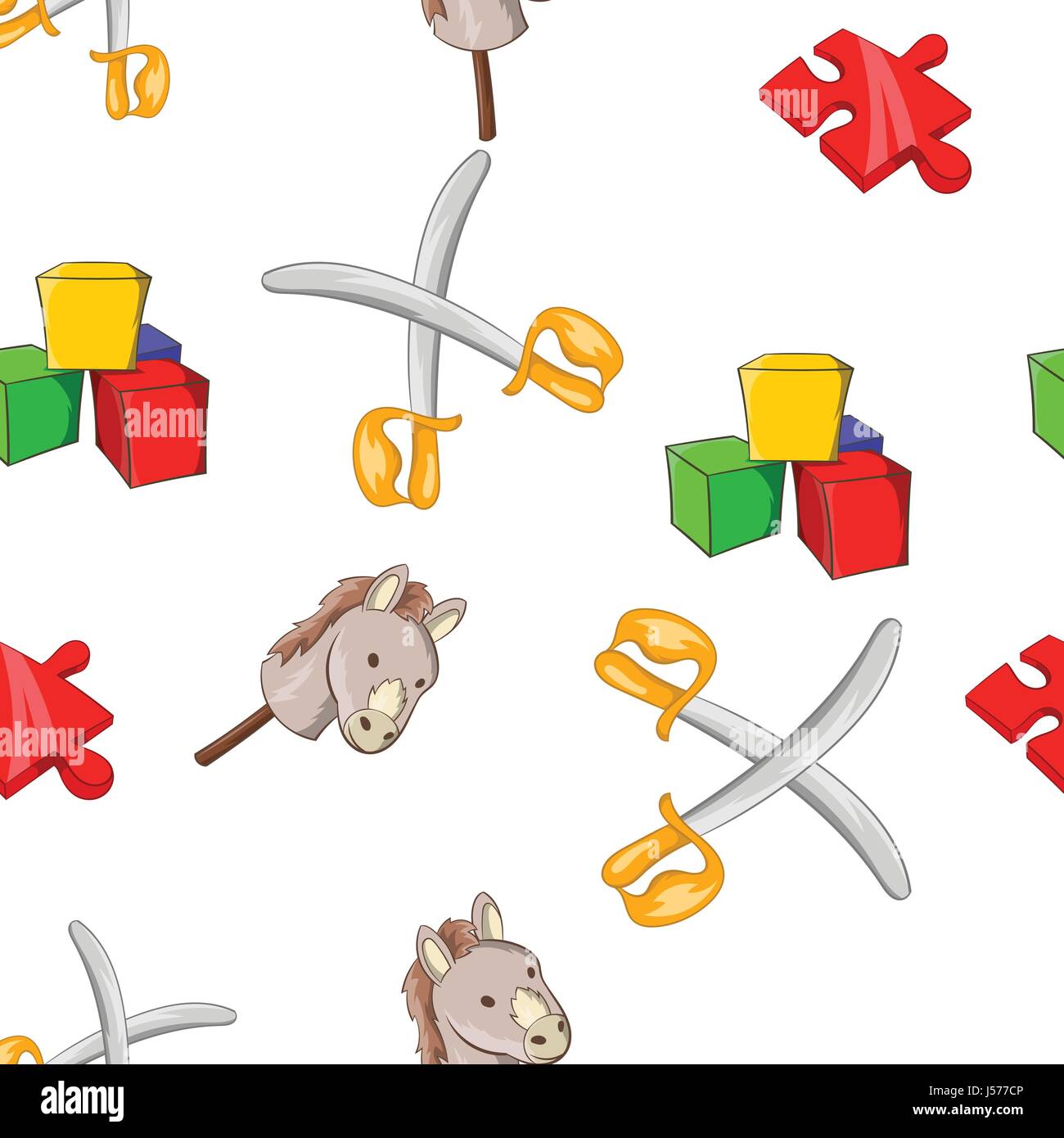 Kids fun pattern, cartoon style Stock Vector Image & Art - Alamy