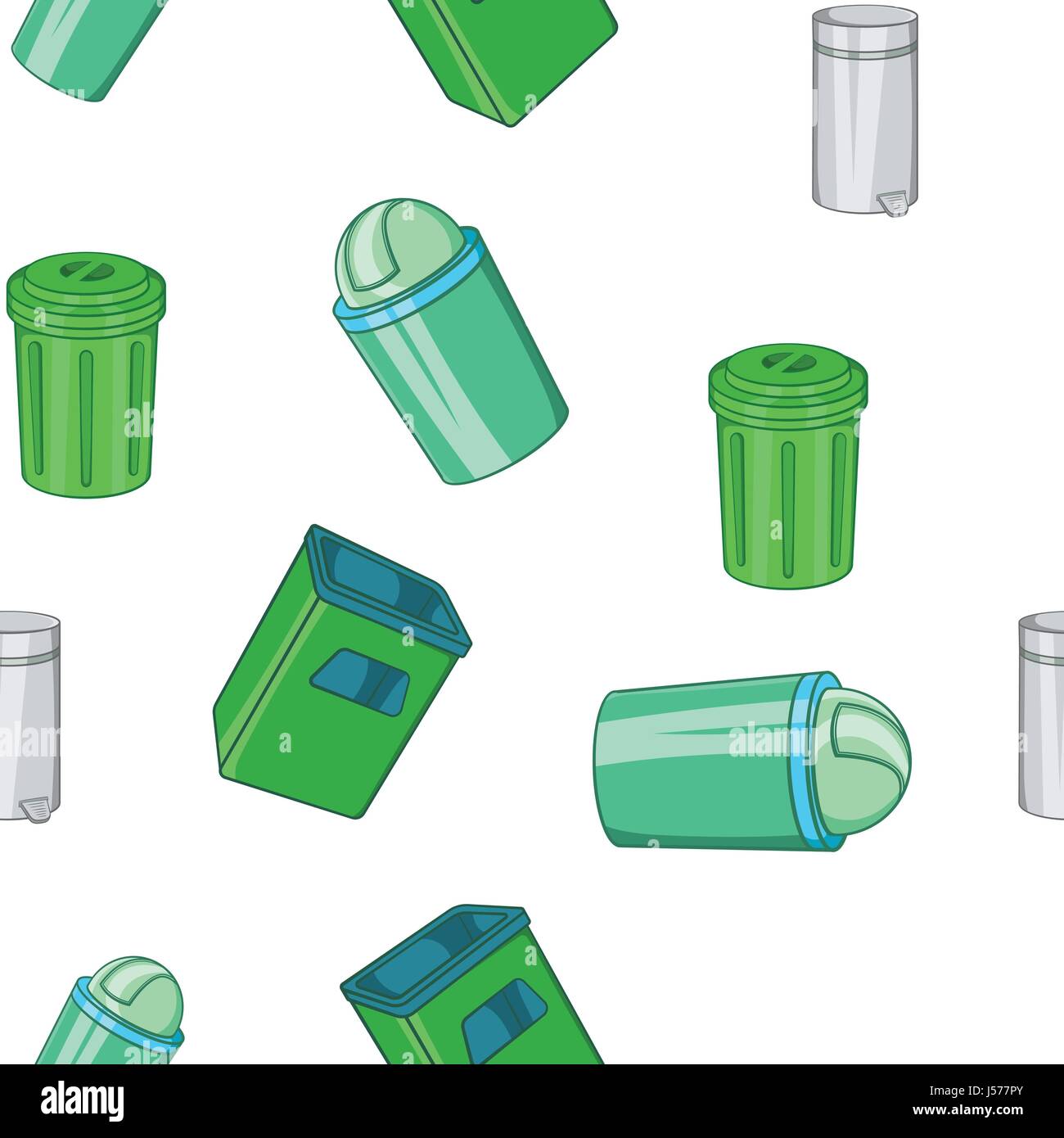 Garbage pattern, cartoon style Stock Vector Image & Art - Alamy