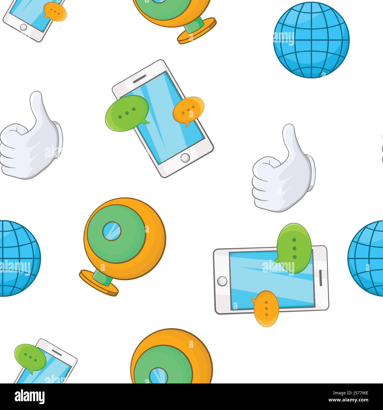 Internet pattern, cartoon style Stock Vector Image & Art - Alamy
