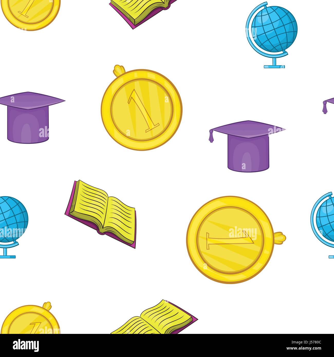 School pattern, cartoon style Stock Vector Image & Art - Alamy