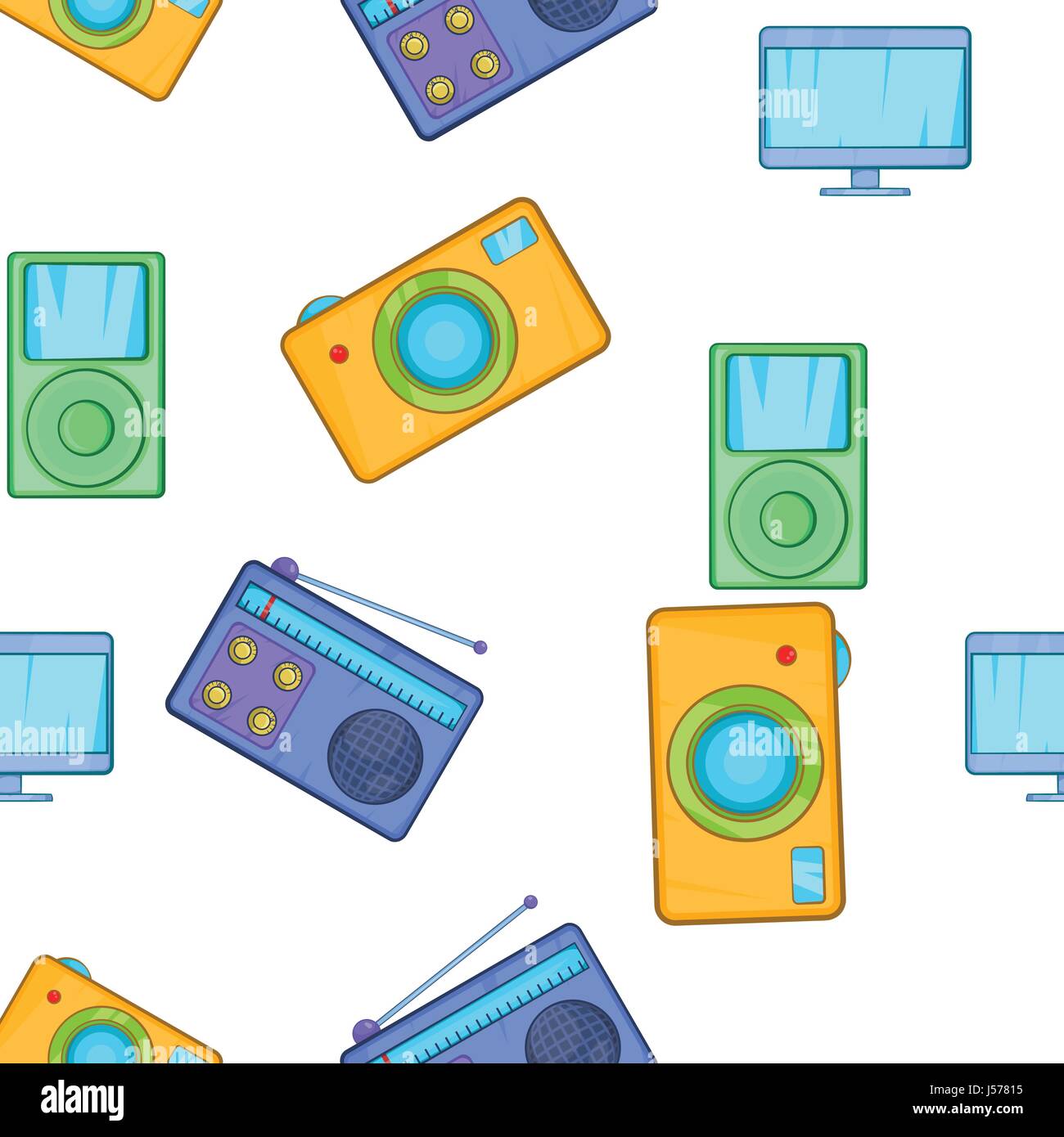 Electronic gadget pattern, cartoon style Stock Vector Image & Art - Alamy