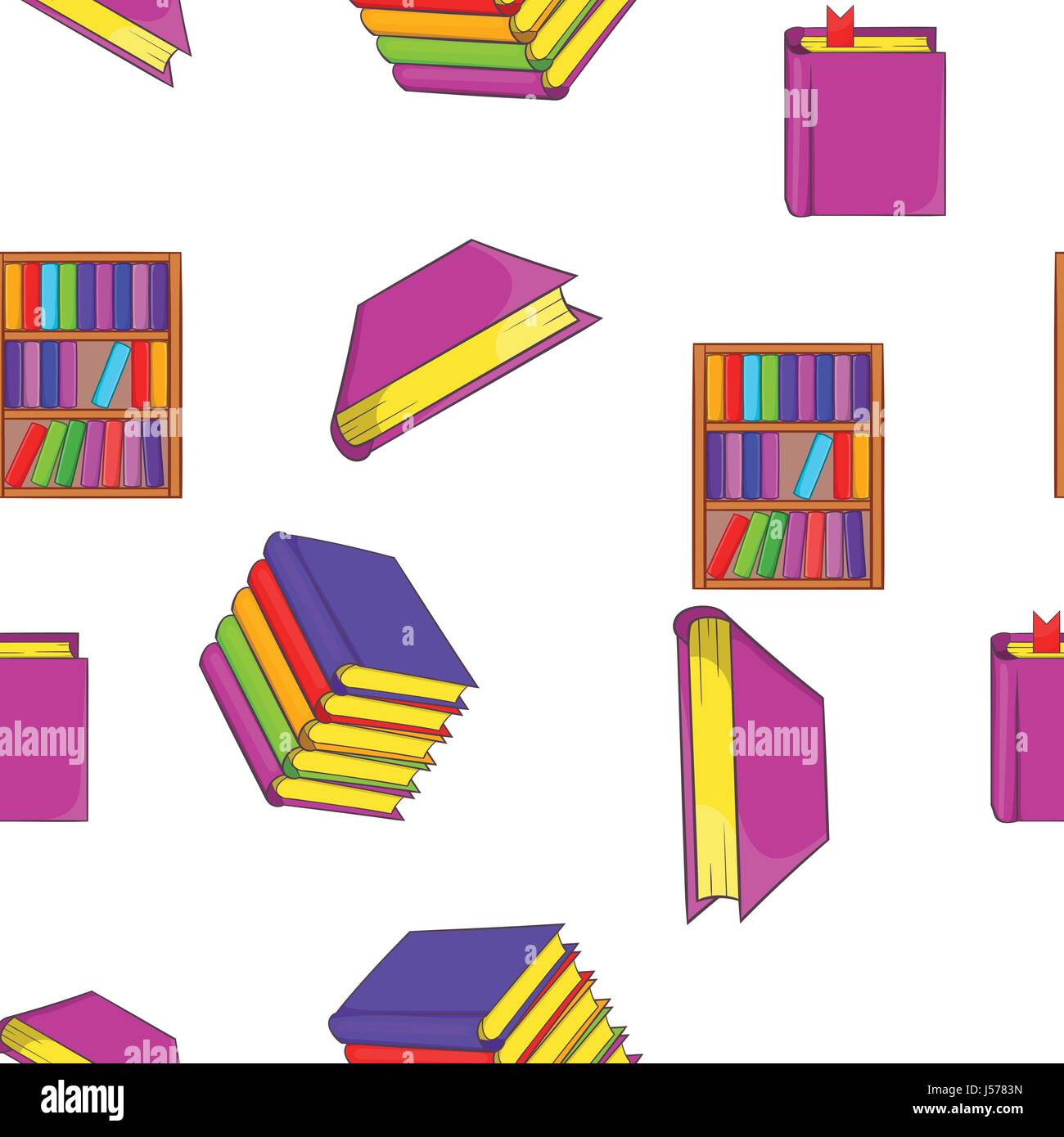 Reading pattern, cartoon style Stock Vector Image & Art - Alamy