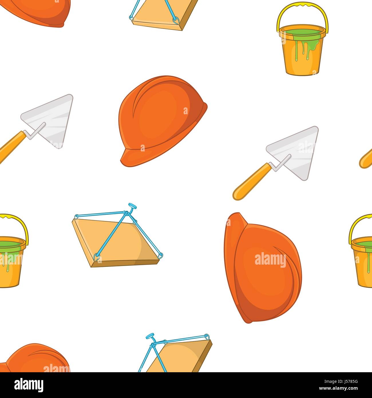 Construction pattern, cartoon style Stock Vector Image & Art - Alamy