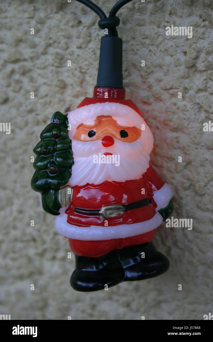 santa claus of christmas lights Stock Photo - Alamy