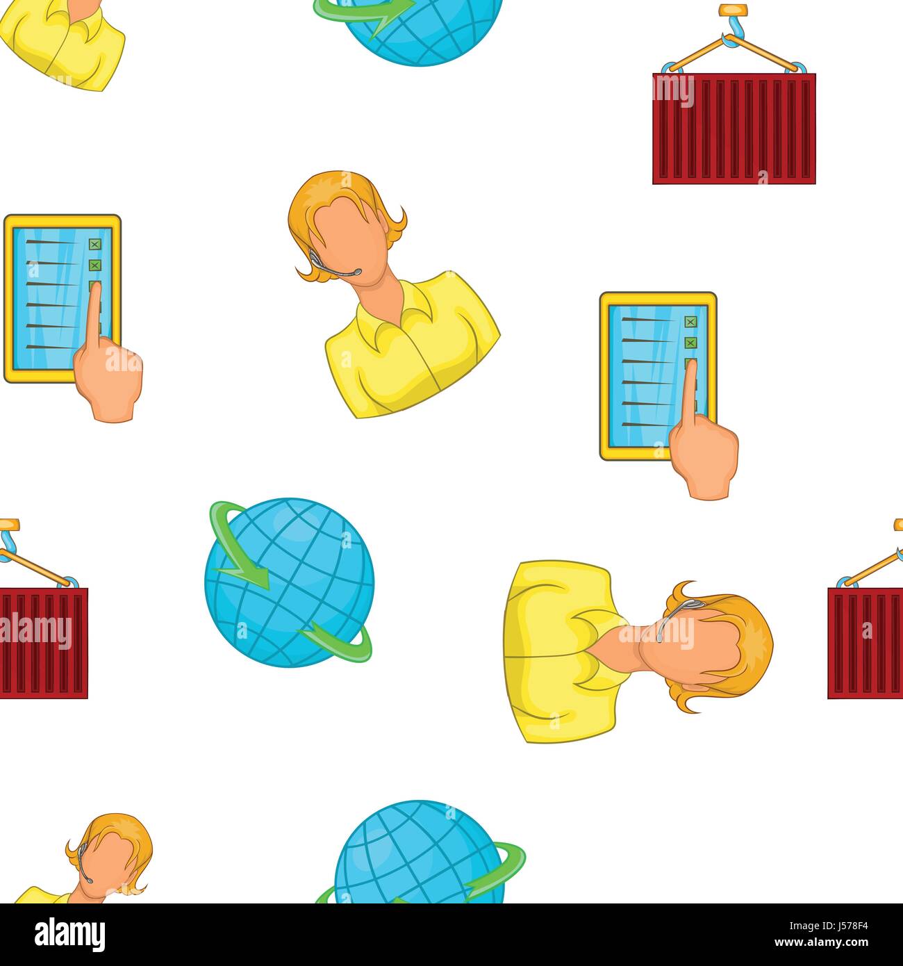 Shipping pattern, cartoon style Stock Vector Image & Art - Alamy