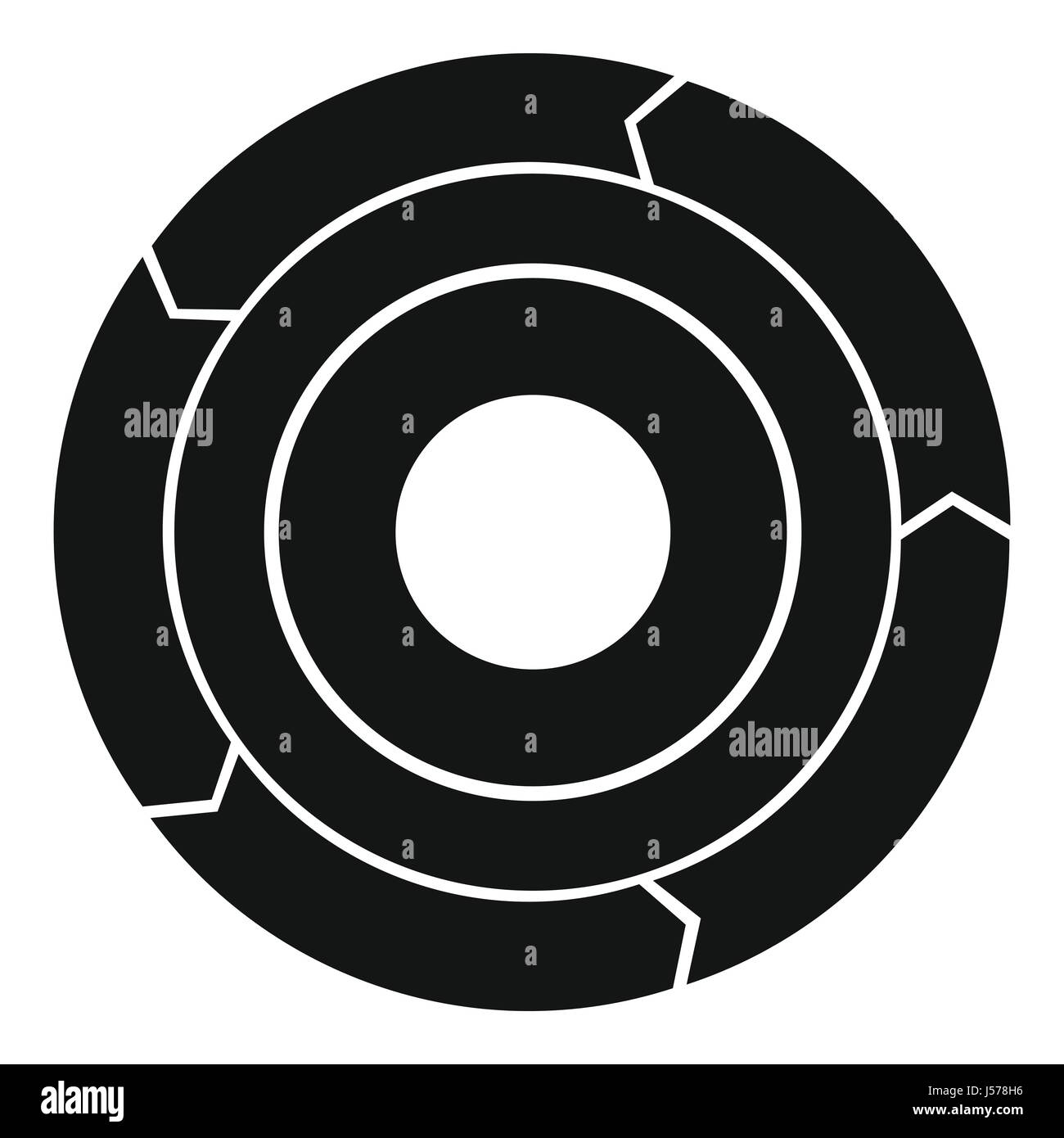 Chart pie with arrows icon, simple style Stock Vector Image & Art - Alamy