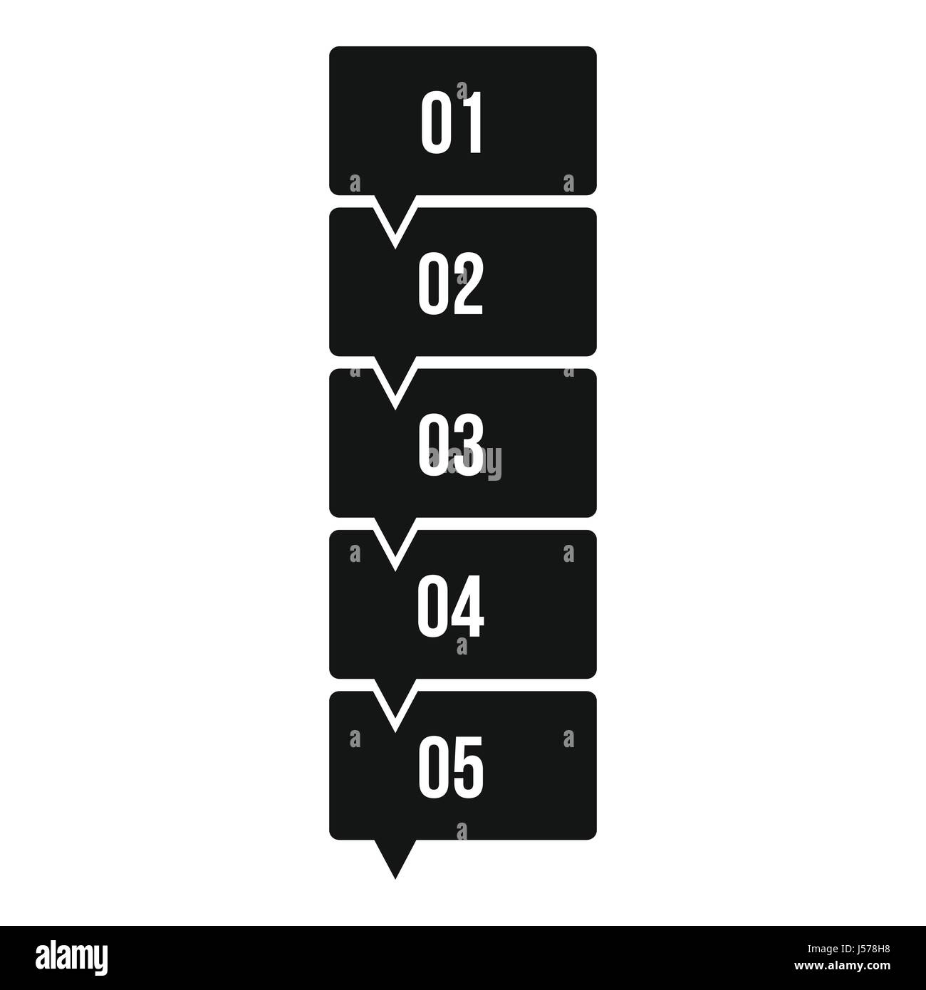 Five steps infographic icon, simple style Stock Vector Image & Art - Alamy