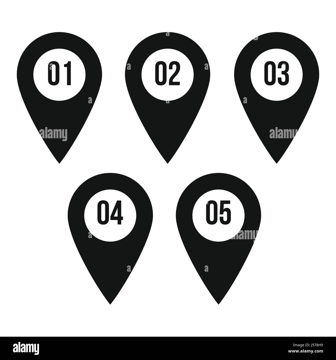 Pointer marks icon, simple style Stock Vector Image & Art - Alamy