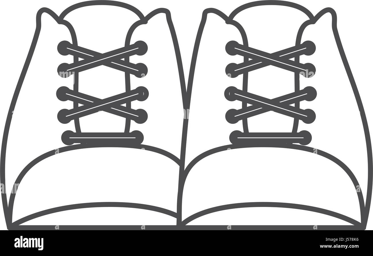 monochrome silhouette with pair of worker boots Stock Vector Image ...