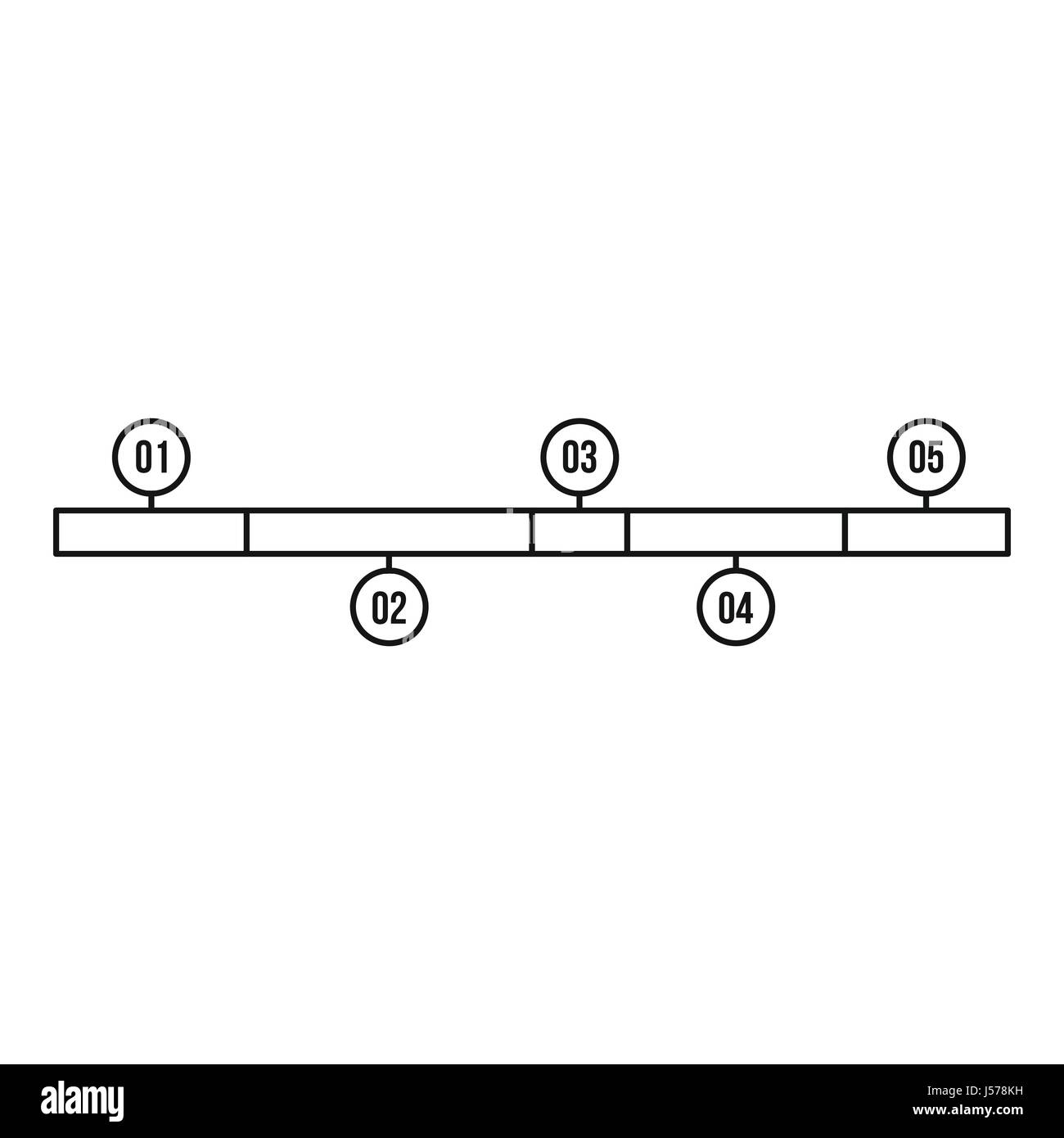 Timeline infographic template black white Cut Out Stock Images ...