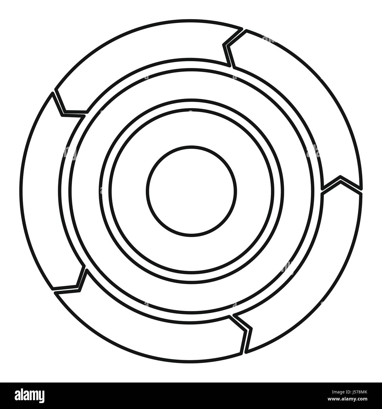 Chart pie with arrows icon, outline style Stock Vector Image & Art - Alamy