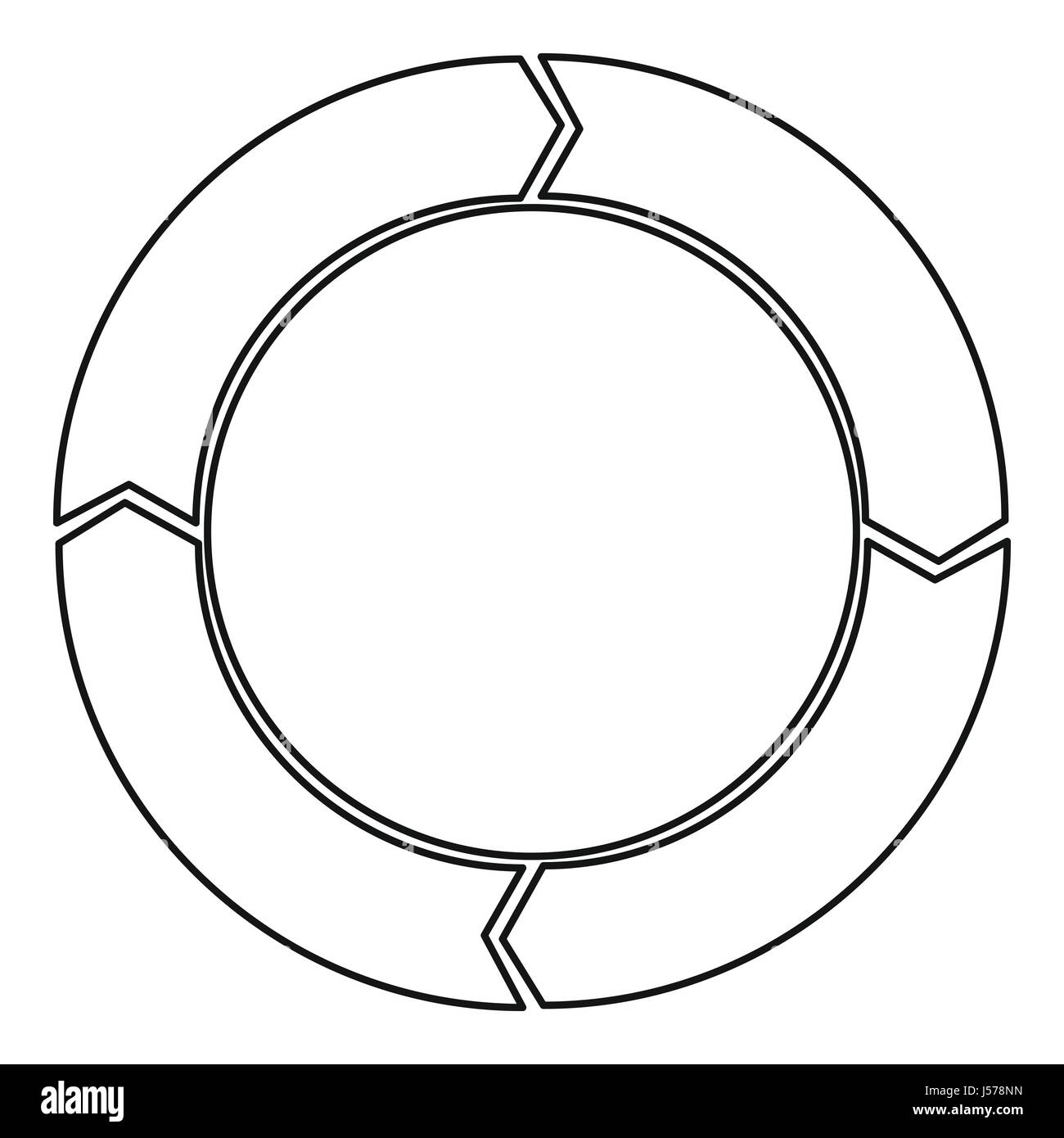 Cycle circle diagram icon, outline style Stock Vector Image & Art - Alamy